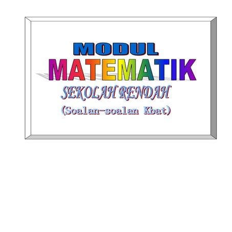 Modul kbat matematik sek rendah aras tinggi | PDF