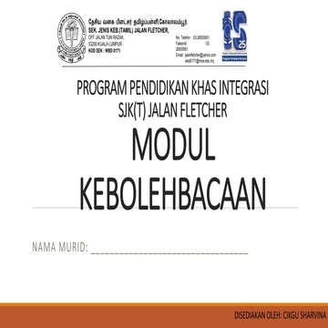 MODUL KEBOLEHBACAAN PPKI SJKT JLN FLETCHER | PDF