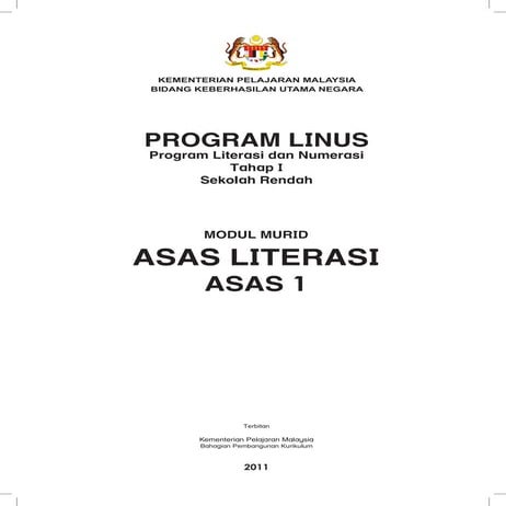 Modul literasi asas 1 murid jilid 2 | PDF