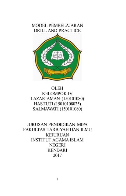 modul model pembelajaran drill and practice | PDF