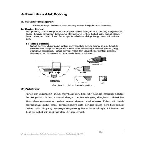 Modul membubut komplexs revisi | PDF