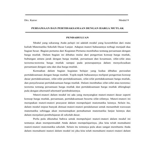 Modul nilai mutlak | PDF