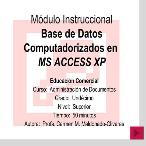 BASE DE DATOS EN ACCESS | PPTX