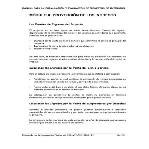 Modulo 10 Proyección de los Ingresos | DOC