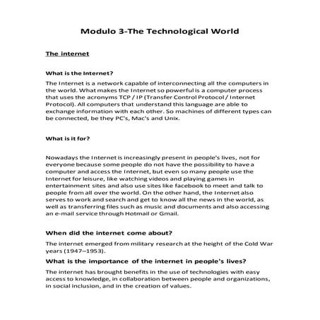 Modulo 3 Ingles | DOCX