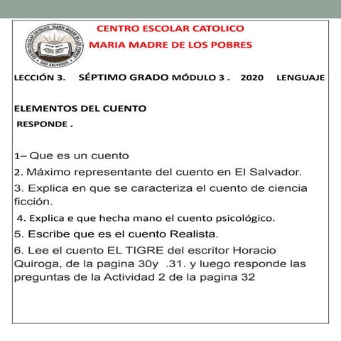 Modulo 3 leccion 3 guia de lenguaje | PPTX