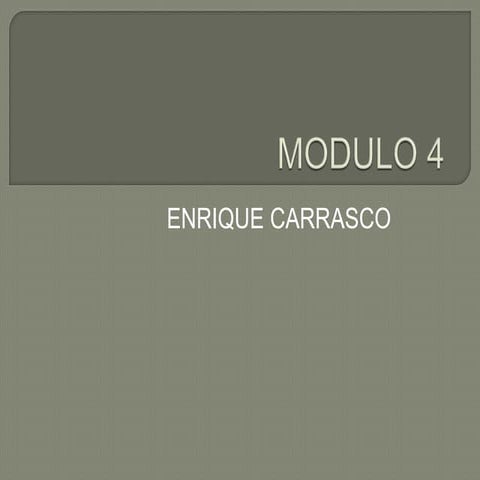 Modulo 4 | PPTX