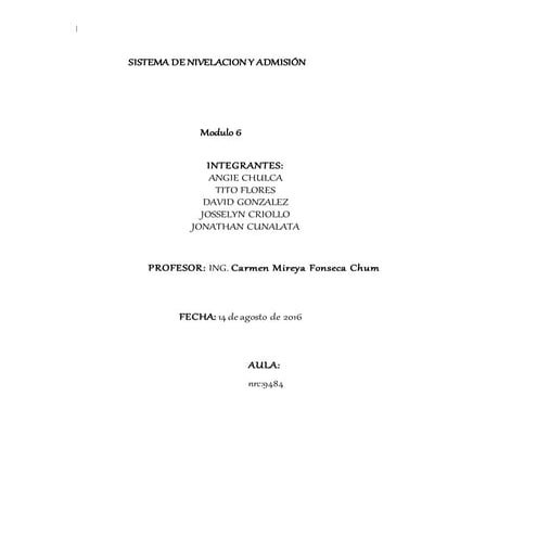 Modulo 6 | DOCX