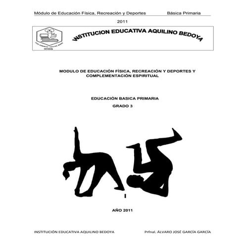 Modulo de edu. fisica grado 3 | DOC