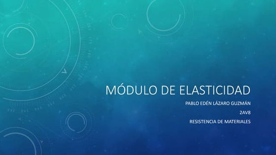 Tabla de modulos de elasticidad | PDF