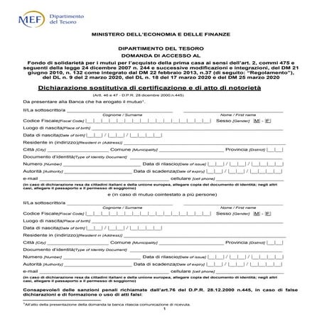 Modulo domanda 162 | DOC