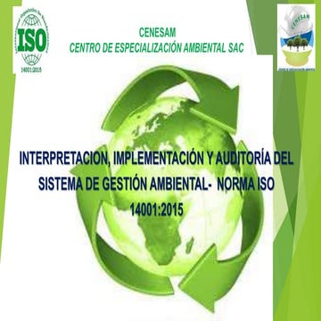 MODULO I DE MEDIO AMBIENTE ISO 14001-2015 | PPTX