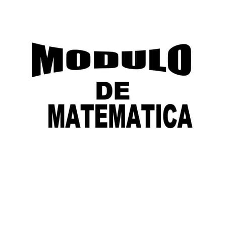 Modulo Matematicas basica | PDF
