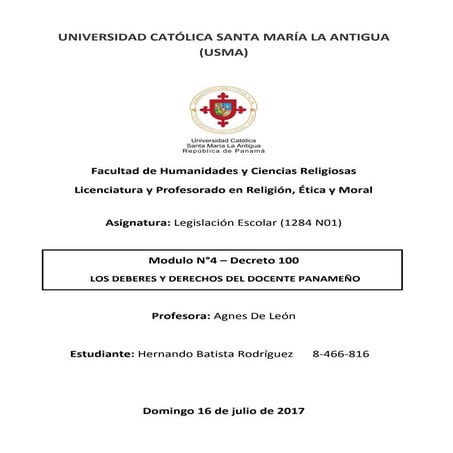 Modulo n°4 decreto 100 meduca | PDF