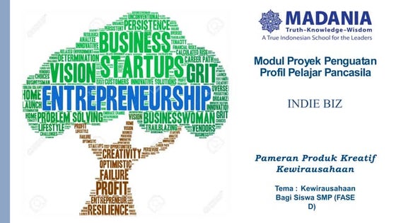 Contoh PPT KEWIRAUSAHAAN P5 kurikulum merdeka | PPT