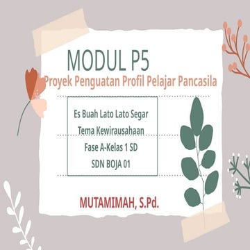 MODUL P5 KEWIRAUSAHAAN KELAS 1 etinha.pptx