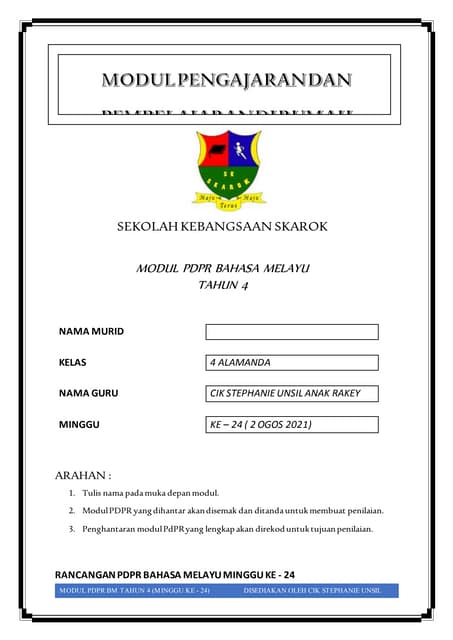 Penilaian Sumatif Bahasa Melayu Tahun 6 | PDF