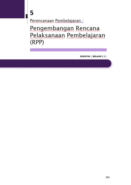 Penyusunan Perencanaan Pelaksanaan Pembelajaran | PDF