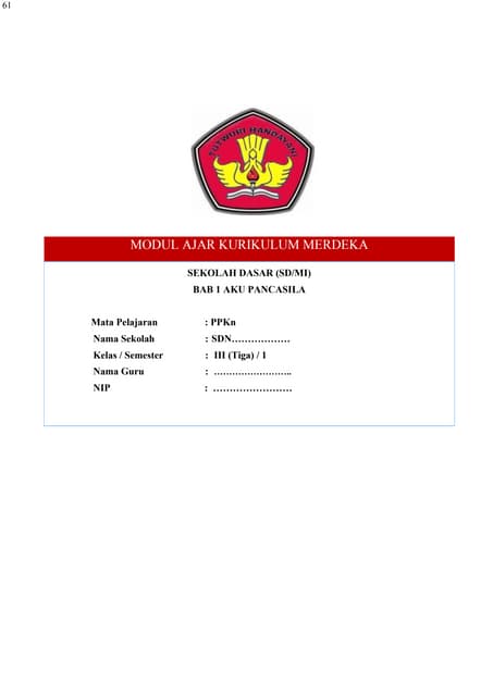 MODUL BAHASA INDONESIA kelas 3 semester 2 3-7 | DOCX