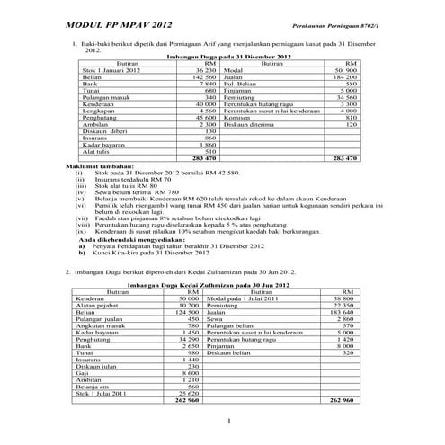 Modul pp mpav 2012 | DOC