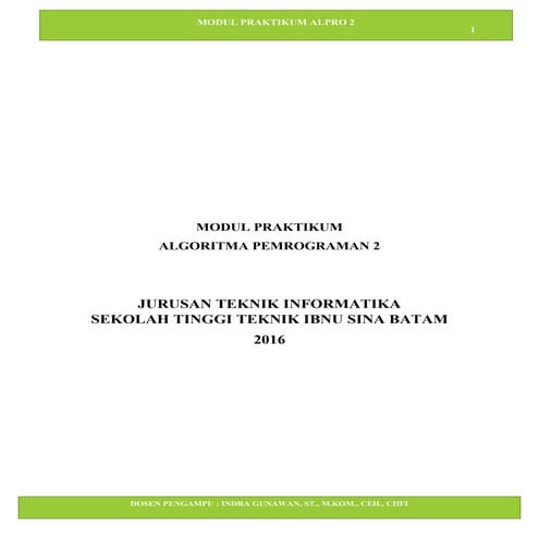 Modul Praktikum Algoritma dan Pemrograman Visual Basic net | PDF