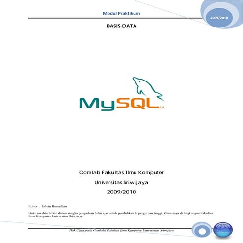 Modul praktikum basis data new | PDF