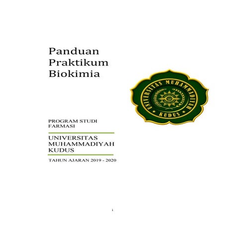 Modul praktikum biokimia | PDF