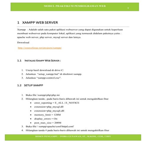 Modul praktikum Pemrograman Frontend dengan Code Igniter dan Bootstrap | PDF | Web Design and ...