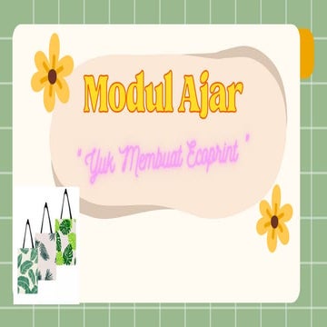 "Modul Project P5 Cara Membuat Ecoprint" | PDF