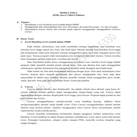 Modul PSB 6 J2ME LLUI | DOCX