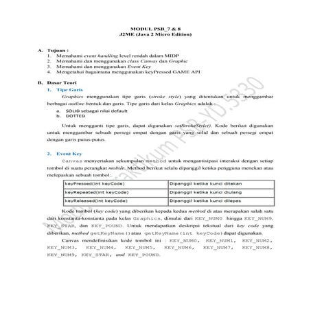 Modul psb 7 dan 8 J2ME LLUI | PDF