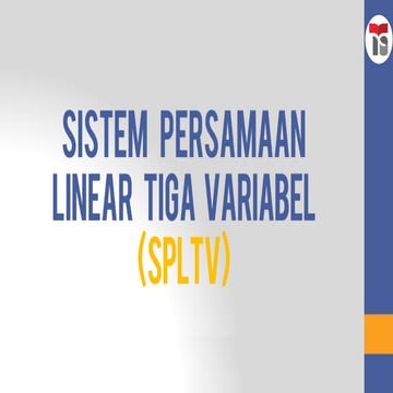 MODUL REVIEW SISTEM PERSAMAAN LINEAR 3 VARIABEL | PDF