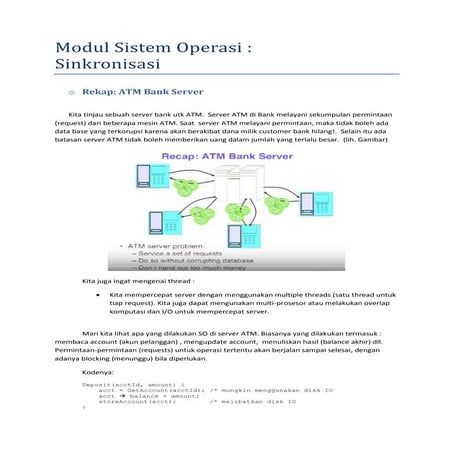 Modul Sistem Operasi Sinkronisasi | PDF