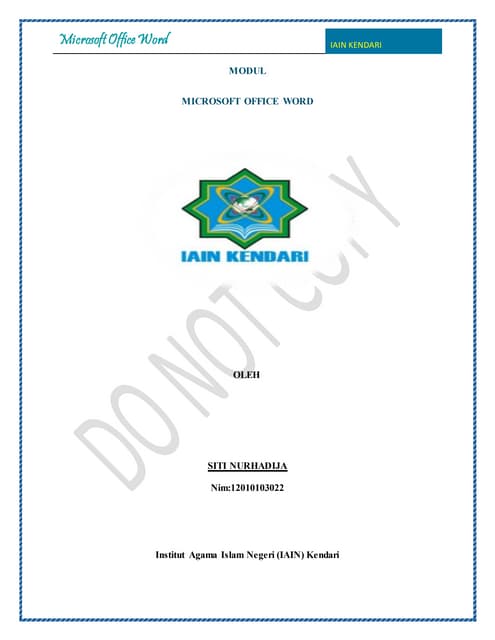 Laporan Praktikum Aplikasi Komputer Microsoft Office | PDF