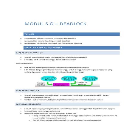 Modul Sistem Operasi Deadlock | PDF