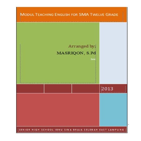 Modul teaching english for sma twelve grade | PDF