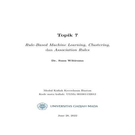 Modul Topik 7 - Kecerdasan Buatan | PDF