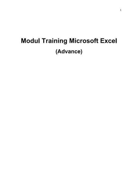 Materi Microsoft Excel Ppt