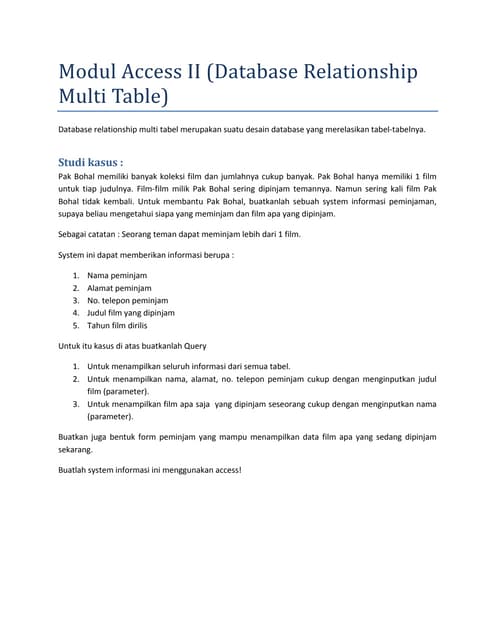 Modul Tutorial Ms Access 2007 Menengah Pdf