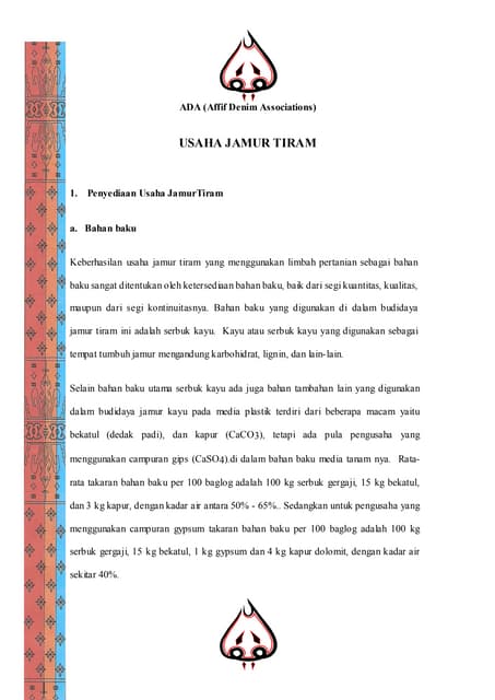 Budidaya Jamur untuk materi projek kewirausahaan | PPT