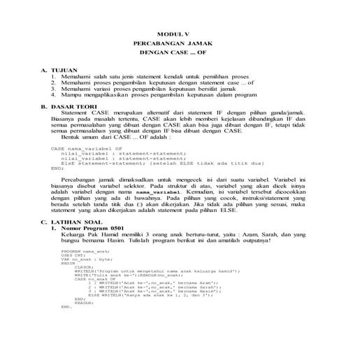 PASCAL ( MODUL 5) | DOCX