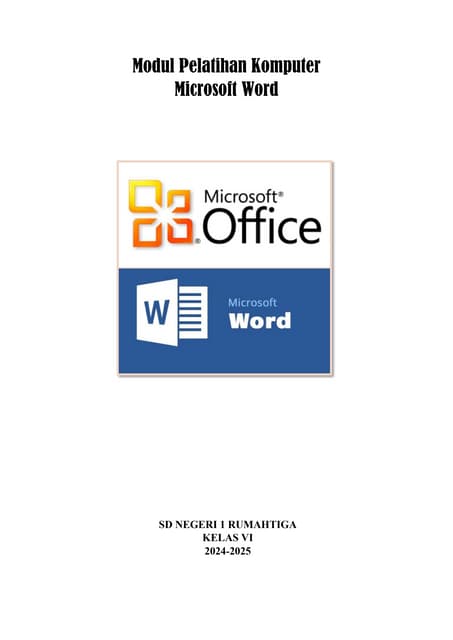 Materi Dasar-Dasar word 2010 untuk pelajar dan pemula | PPTX