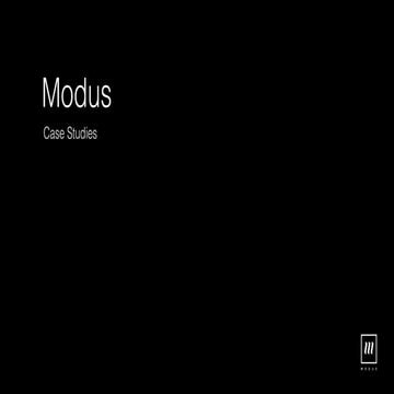 Modus Case Studies | PDF