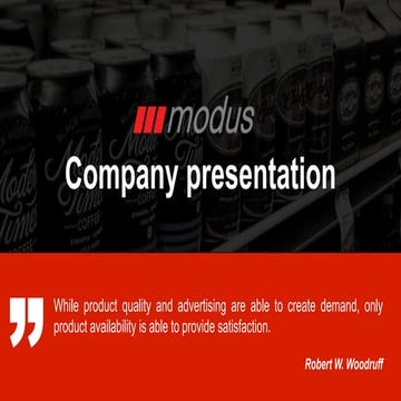 Modus company presentation 2019 | PPT