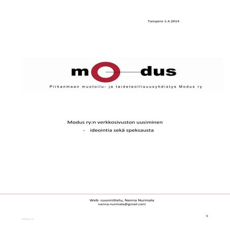 Modus, web -design | PDF