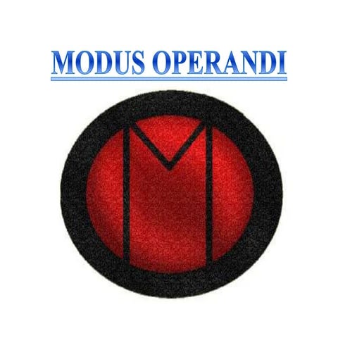 Modus operandi | PPTX
