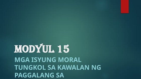 ESP 8 Modyul 12 | PPT