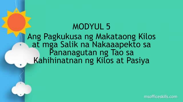 ESP Module 5 Presentation GRADE 10 Ikalawang Markahan | PPTX