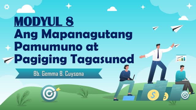 LEADERSHIP TRAINING MODULE TAGALOG VERSION | PPTX