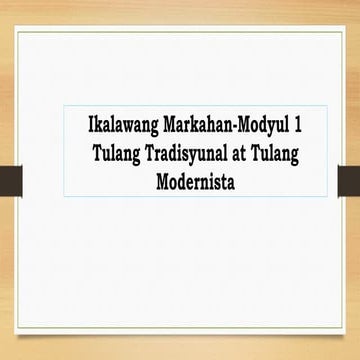 Ikalawang Markahan Sa Filipino 8modyul 1pptx 9087